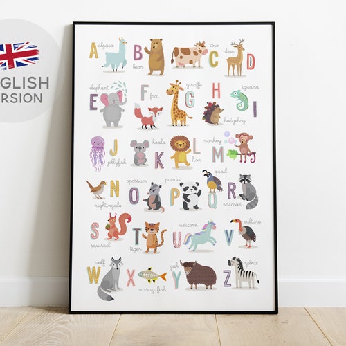 Alphabet Poster ABC Wall Art Elementary Teacher Gift Music - Etsy