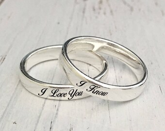 I love you ring | Etsy