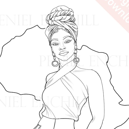 Halter Wrap Digital Colouring Page - Etsy
