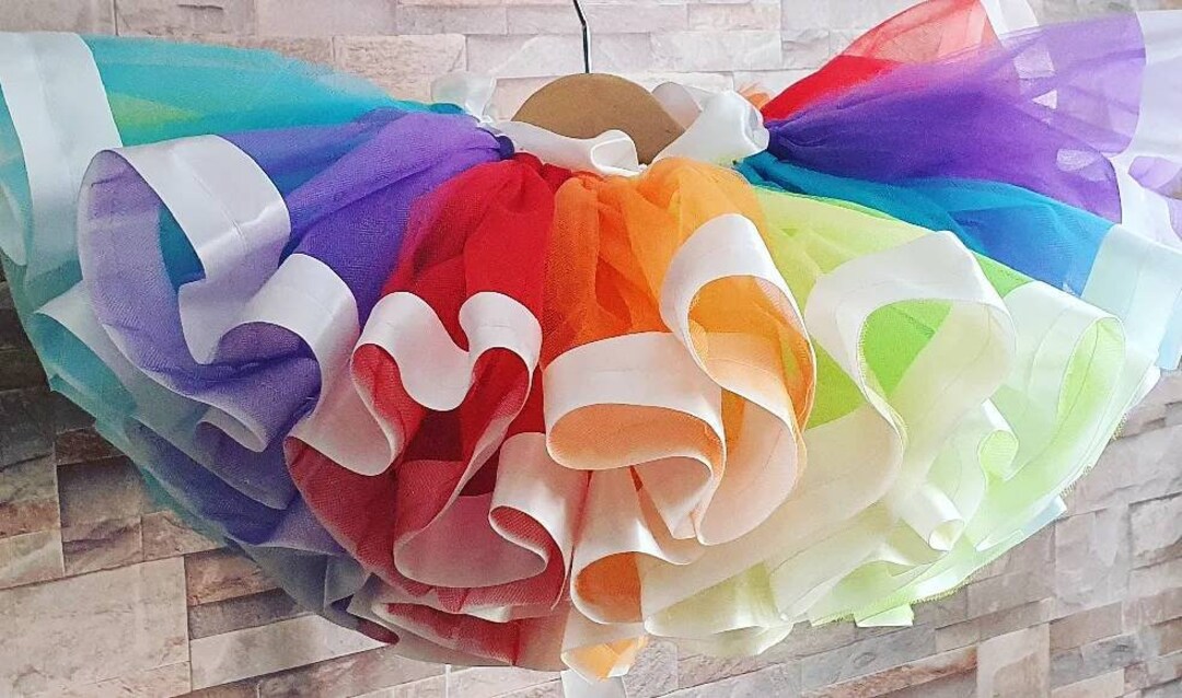 Cocomelon Ribbon Edge Tutu, Rainbow Birthday, Circus Tutu, Rainbow Baby ...