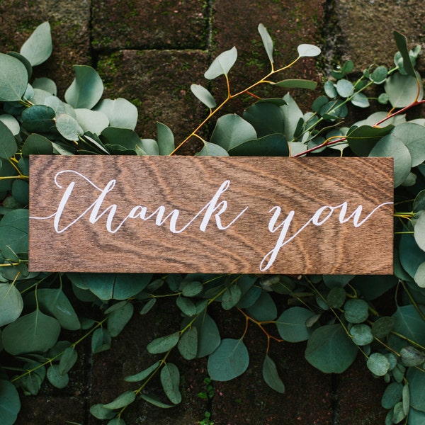 Wooden Thank You - Etsy