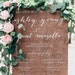 Wedding Program Sign, Wood Ceremony Sign, Wedding Party Sign, Rustic ...