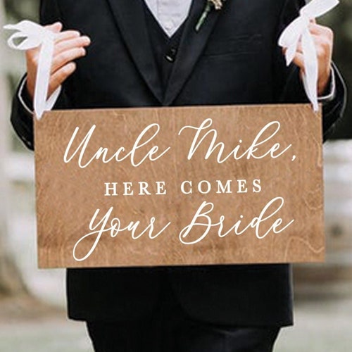 Here Comes the Bride Sign Wedding Signs Ringbearer Sign - Etsy