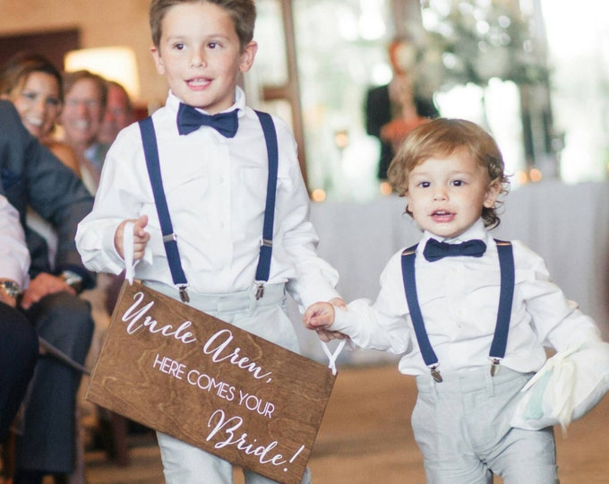 Ring Bearer Sign Rustic Wedding Decor Flower Girl Sign Wood Wedding ...