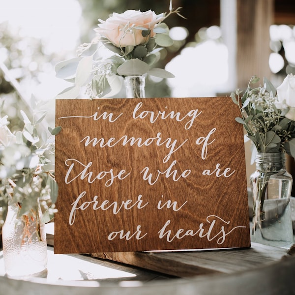 In Loving Memory Wedding Sign - Etsy