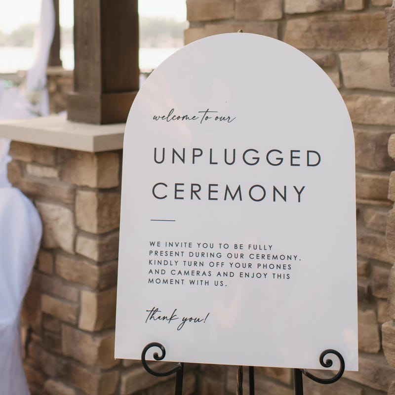Unplugged Ceremony Sign - Etsy