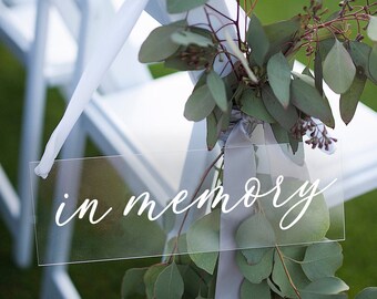 In memory sign wedding memory sign Reserved Sign Wedding | Etsy