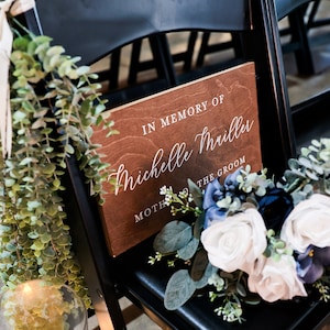 In Memory Sign, Memory Chair Sign for Loved One, in Memory Wedding Sign ...