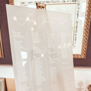 Wedding Seating Chart Sign, Acrylic Escort Boards, Seating Board ...
