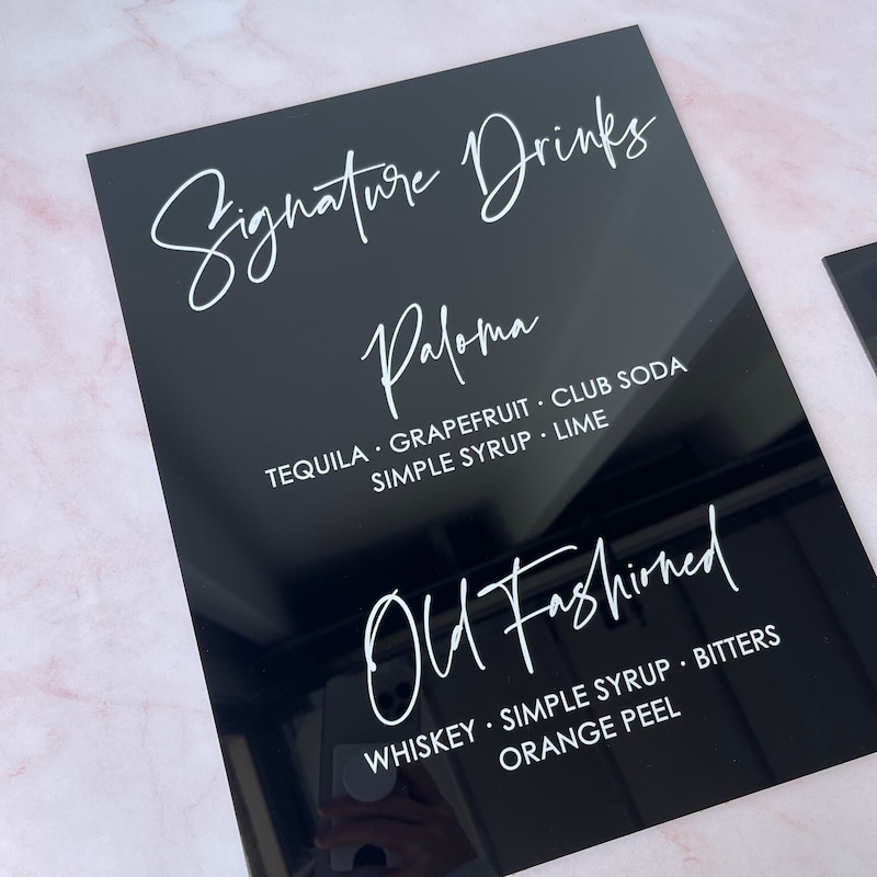 Acrylic Bar Sign - Etsy