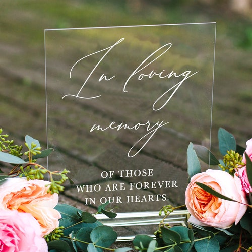 In Loving Memory Sign Acrylic Memory Sign Lucite Memory - Etsy