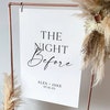 The Night Before Sign, Wedding Welcome Sign, Rehearsal Dinner Sign ...