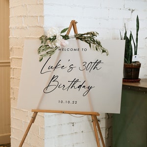 Acrylic Birthday Sign, Hanging Modern Birthday Sign, Modern Birthday ...