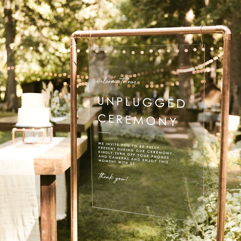 Unplugged Ceremony Sign - Etsy