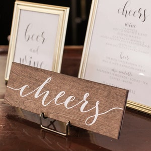 Cheers Sign Wedding Cheers Sign Wedding Bar Sign Bar Sign - Etsy
