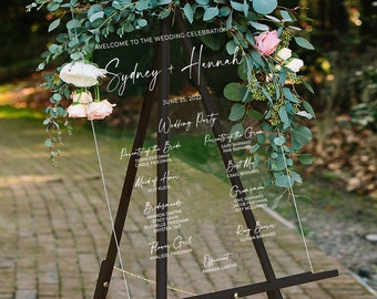 Custom Wedding Bridal Party Elegant Gold Program Sign Wedding - Etsy