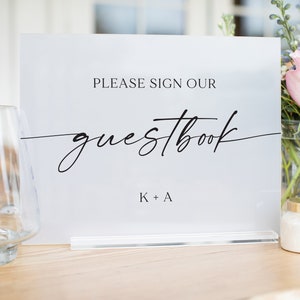 Guestbook Sign, Modern Acrylic Guest Book Sign, Wedding Guestbook Sign ...