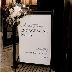 Engagement Party Sign, Engagement Sign, Acrylic Welcome Sign ...
