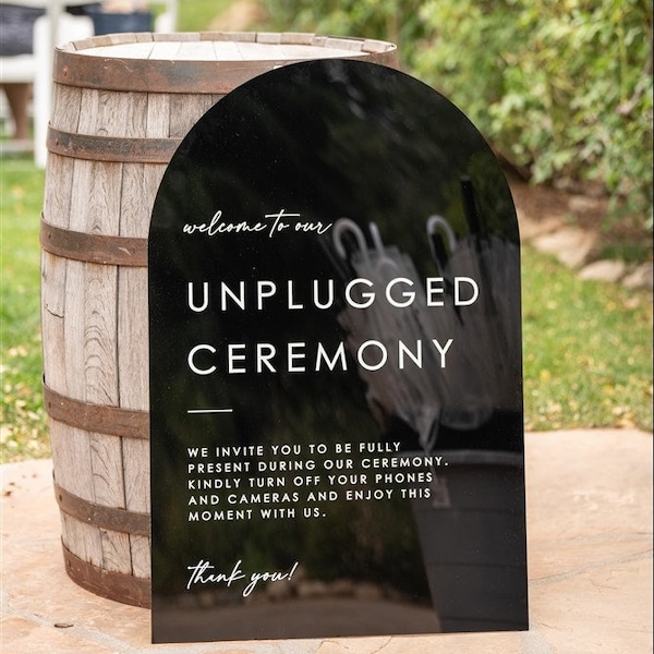 Unplugged Ceremony Sign - Etsy