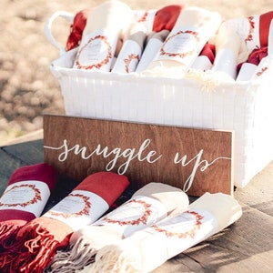 Snuggle up Sign, Wedding Favors Sign, Wedding Shawl Sign, Wedding Signs ...