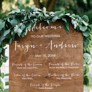 Wedding Program Sign - Ceremony Sign - Wedding Party Sign - Wooden ...