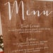 Wedding Menu Sign, Wedding Dinner Menu, Menu Board, Wood Menu Sign ...