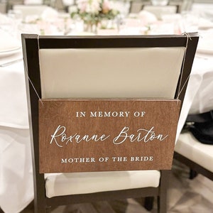 In Memory Sign, Memory Chair Sign for Loved One, in Memory Wedding Sign ...