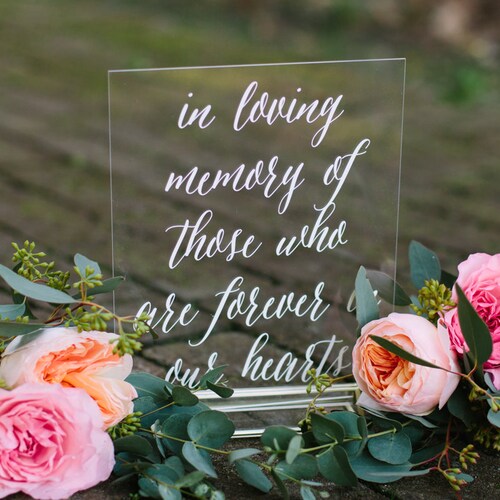 In Loving Memory Sign Acrylic Memory Sign Lucite Memory - Etsy