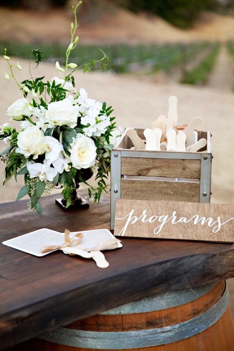 Programs Sign Wooden Wedding Signs Wood nc - Etsy