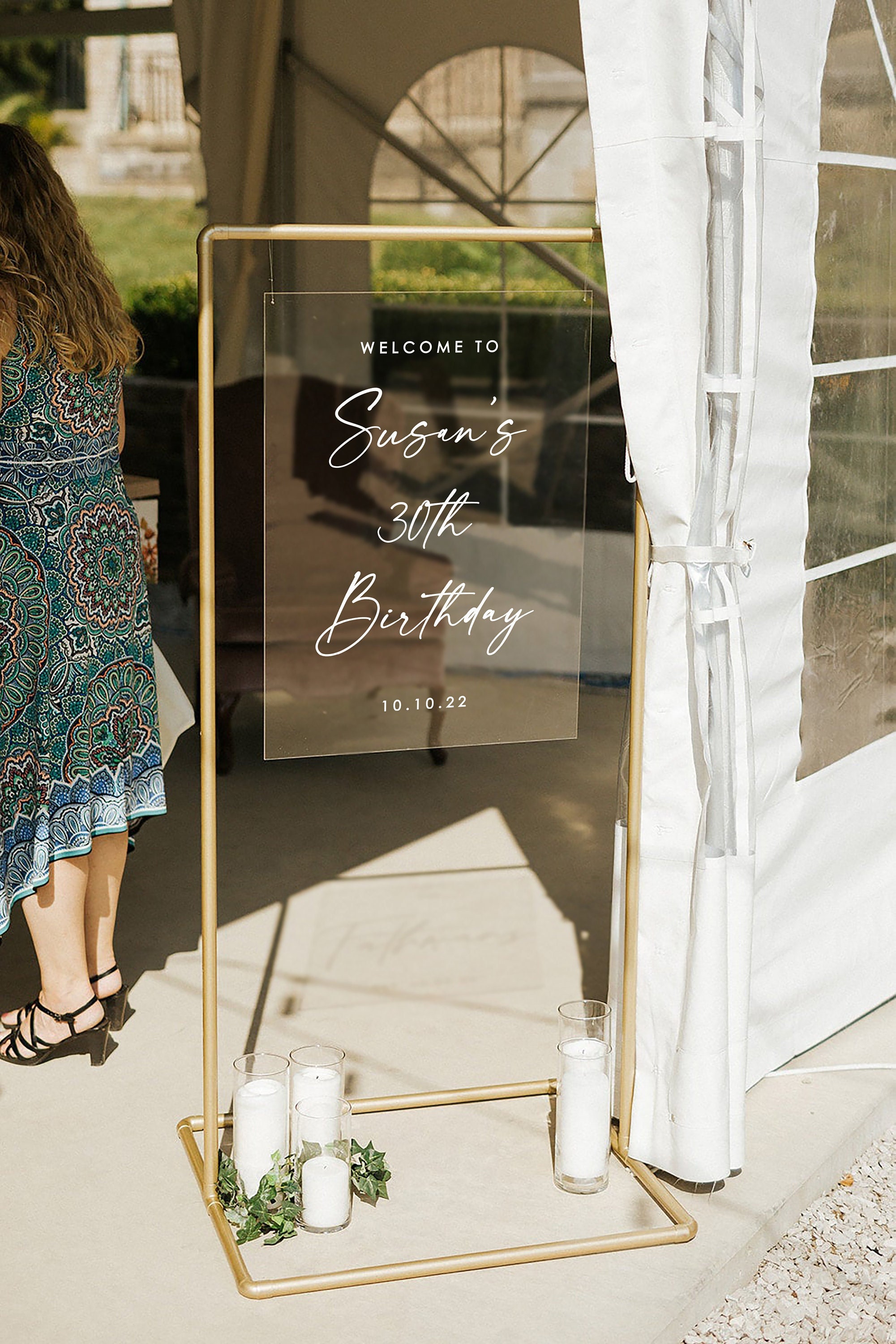 Acrylic Birthday Sign Hanging Modern Birthday Sign Modern - Etsy