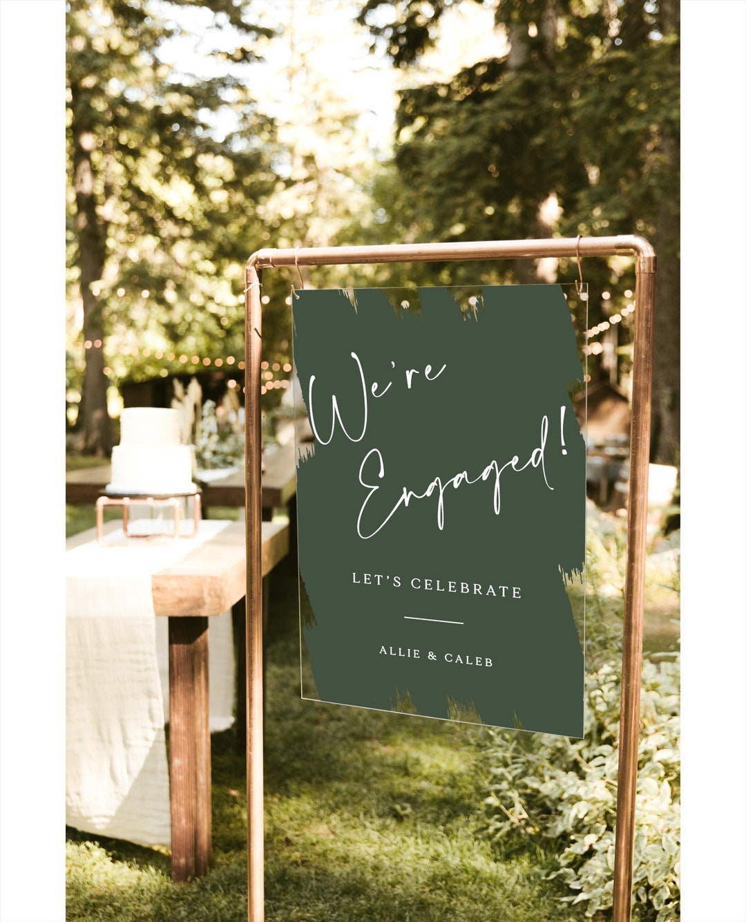 Engagement Party Sign, Engagement Sign, Acrylic Welcome Sign ...