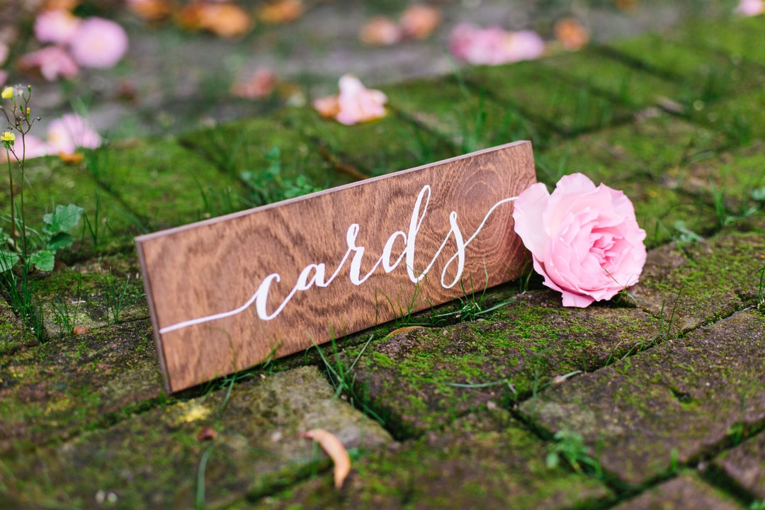 Cards Sign, Wedding Cards Sign, Gifts and Cards Sign, Wooden Wedding ...