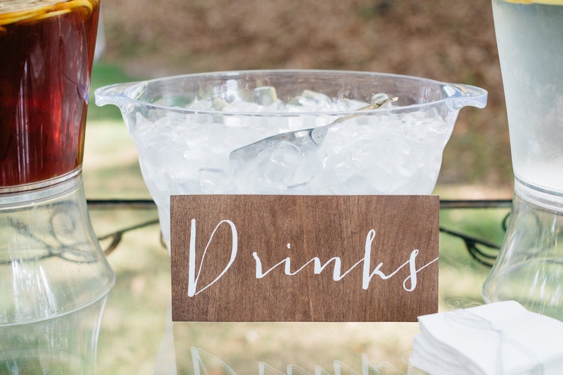 Drinks Sign, Bar Sign, Cocktail Sign, Beverage Sign, Wood Sign, Wood ...