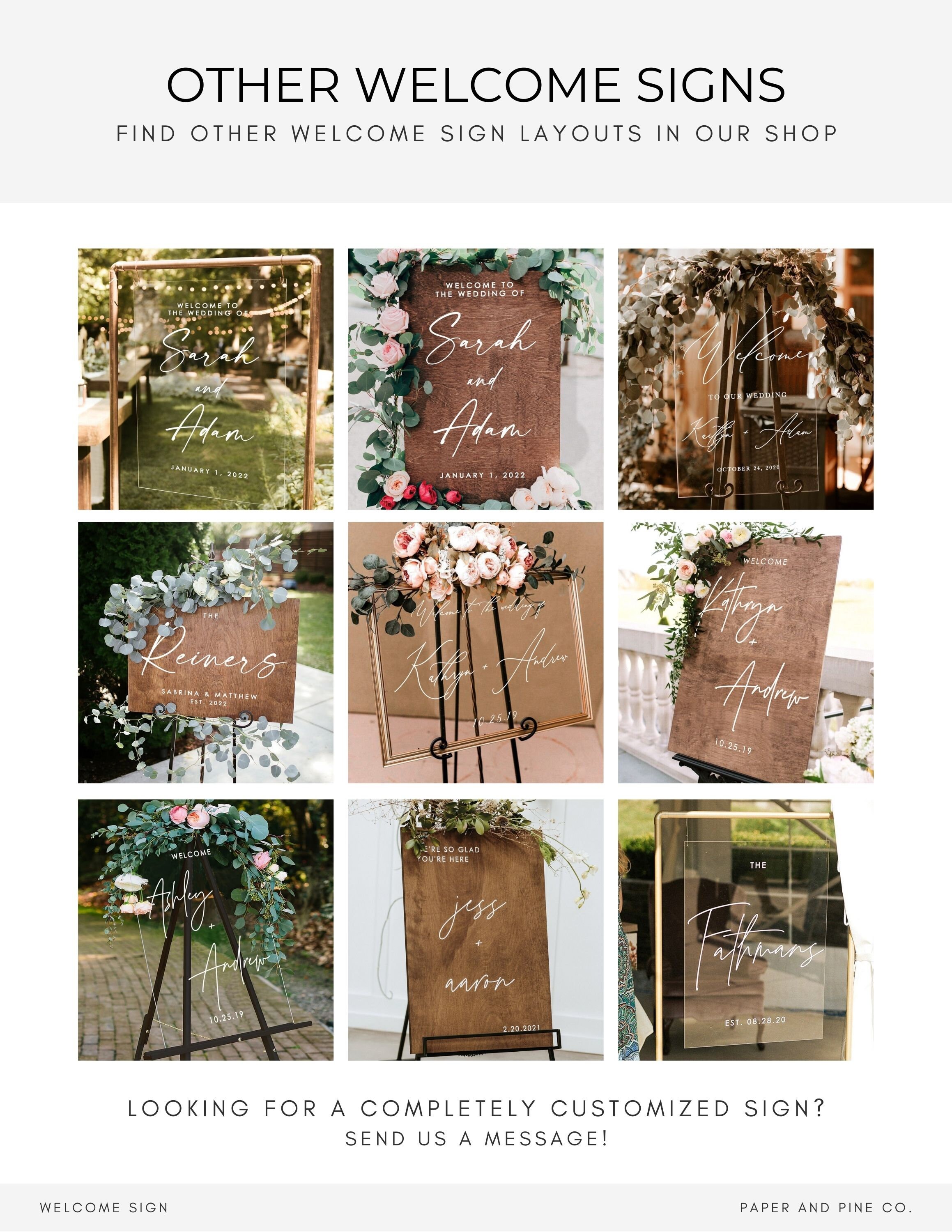 Wedding Welcome Sign Wedding Signs Acrylic Wedding Sign - Etsy UK