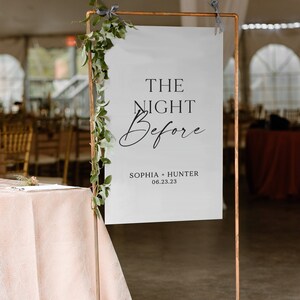 The Night Before Sign, Wedding Welcome Sign, Rehearsal Dinner Sign ...