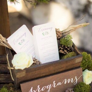 Programs Sign Wooden Wedding Signs Wood nc - Etsy