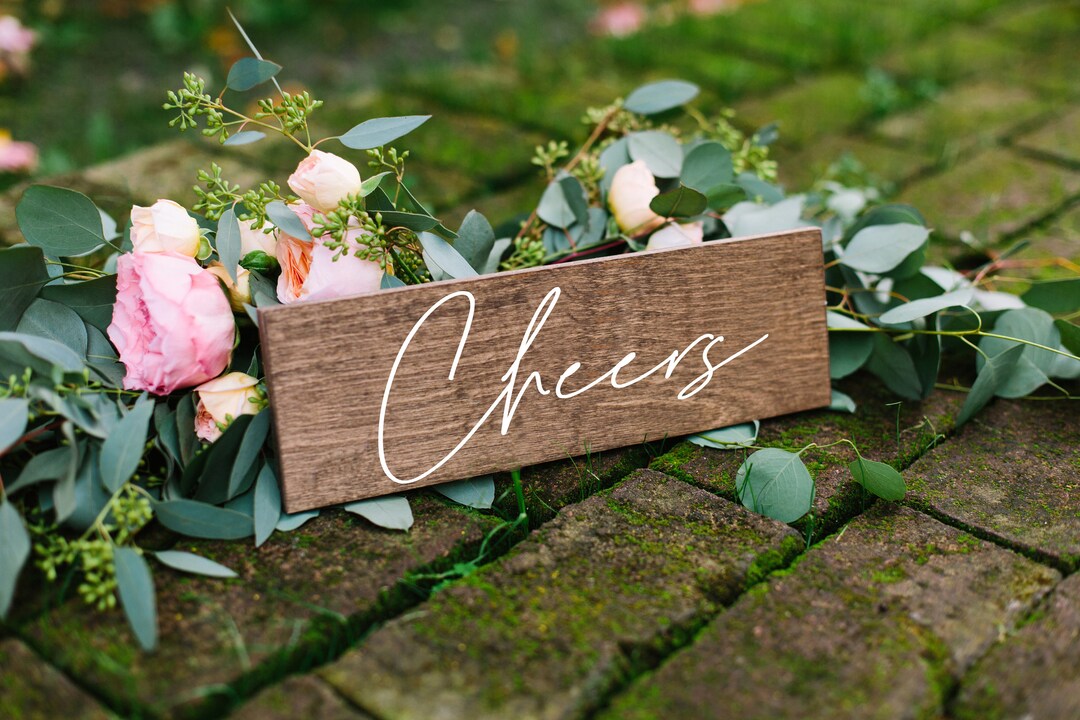Cheers Sign, Wedding Cheers Sign, Wedding Bar Sign, Bar Sign, Wood ...