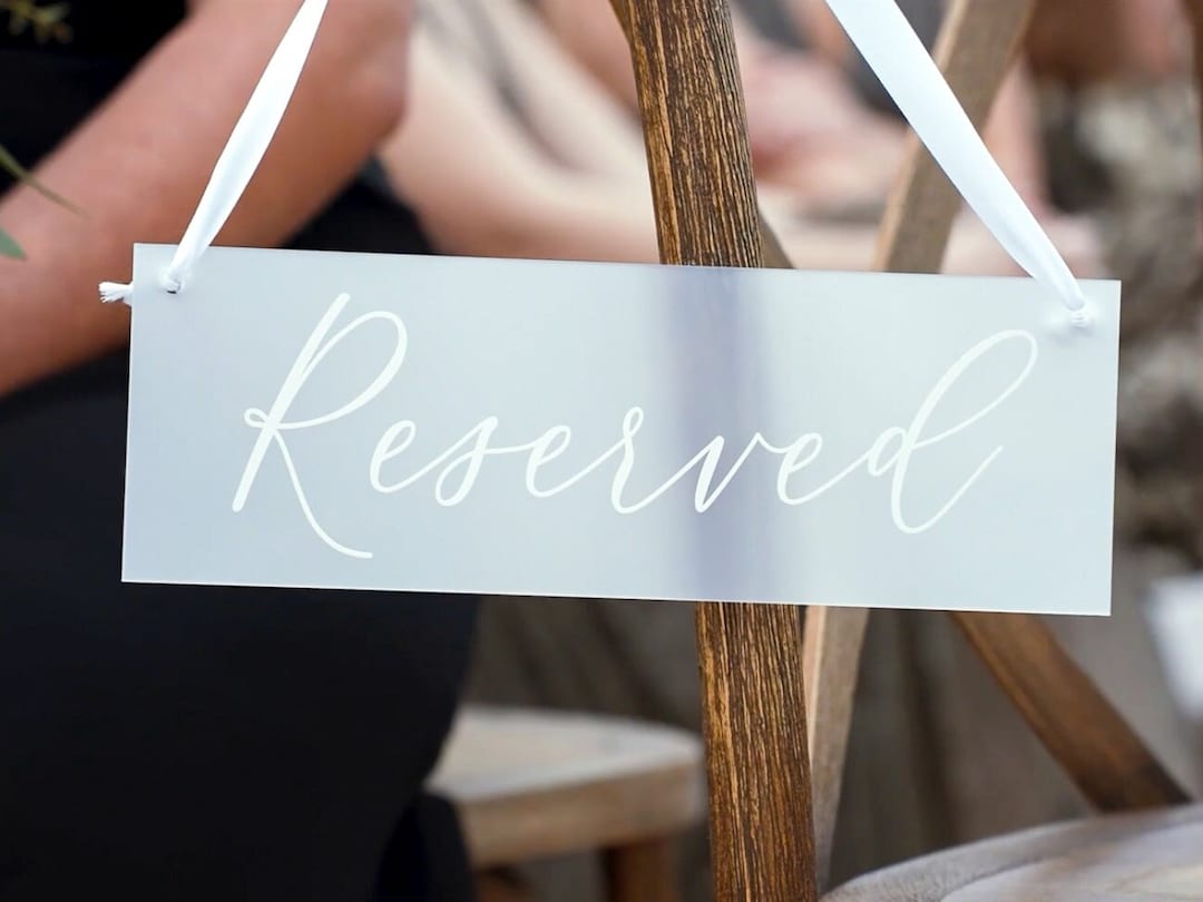 Reserved Sign, Wedding Reserved Sign, Reserved Wedding Sign, Reserved ...