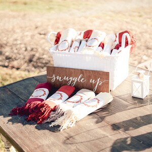 Snuggle up Sign, Wedding Favors Sign, Wedding Shawl Sign, Wedding Signs ...