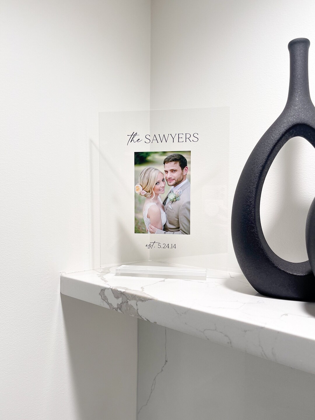 Personalized Photo on Acrylic, Wedding Photo Gift, Engagement Photo ...