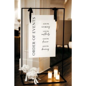Wedding Schedule Sign, Acrylic Wedding Timeline Sign, Order of Events ...