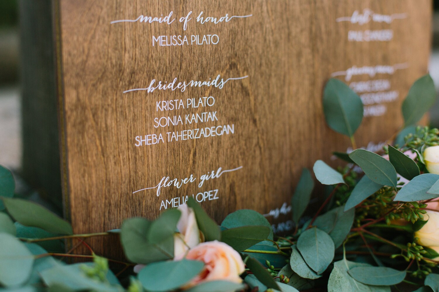 Wedding Program Sign Wood Ceremony Sign Wedding Party Sign | Etsy