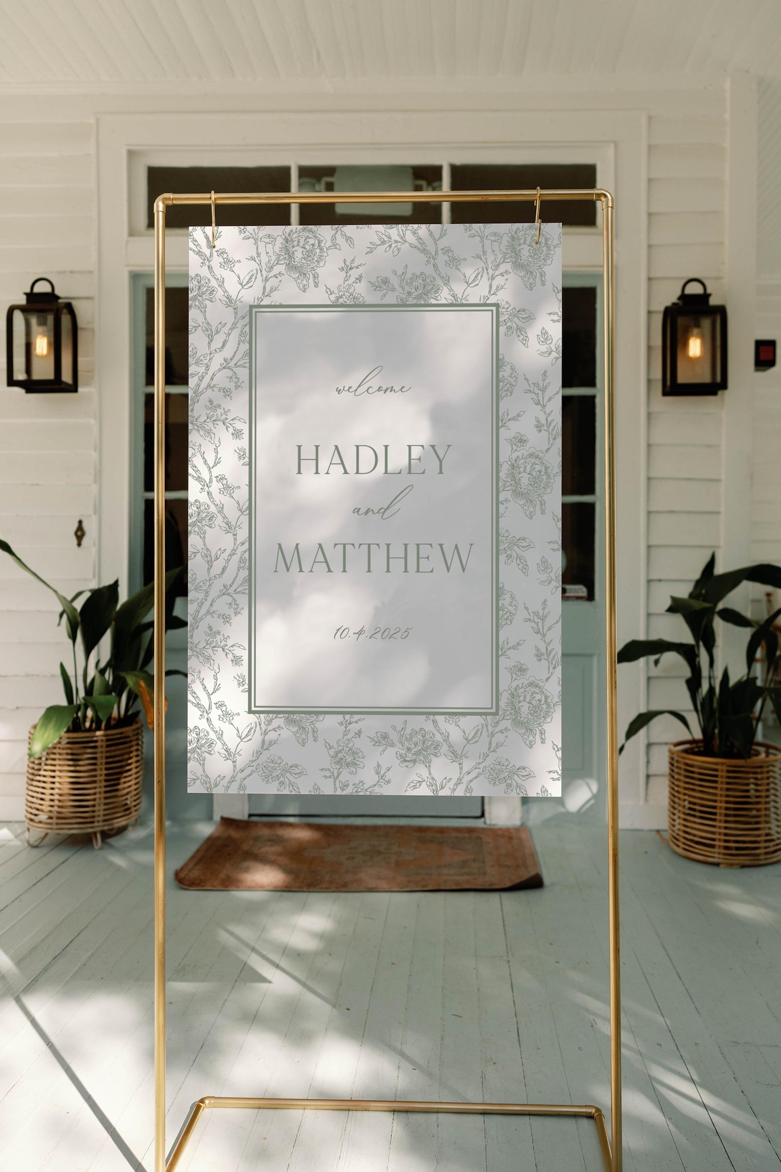 Wedding Welcome Sign, Toile Acrylic Wedding Sign, Floral Wedding Signs ...
