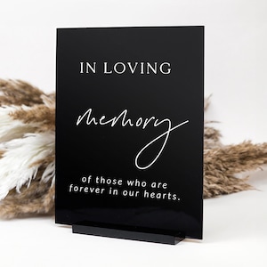 In Loving Memory Sign, Acrylic Memory Sign, Lucite Memory Sign, in ...