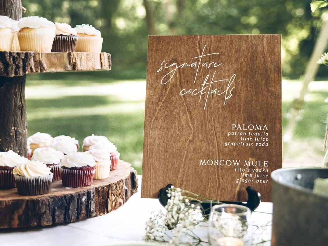 Signature Cocktail Sign, Wedding Drinks Bar Menu, Signature Drinks ...