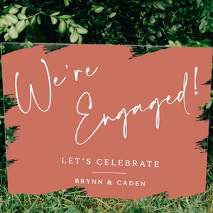 Engagement Party Sign, Engagement Sign, Acrylic Welcome Sign ...
