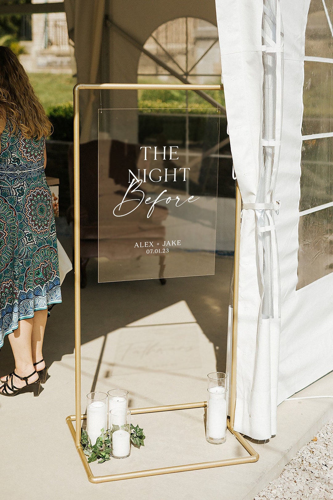 The Night Before Sign, Wedding Welcome Sign, Rehearsal Dinner Sign ...