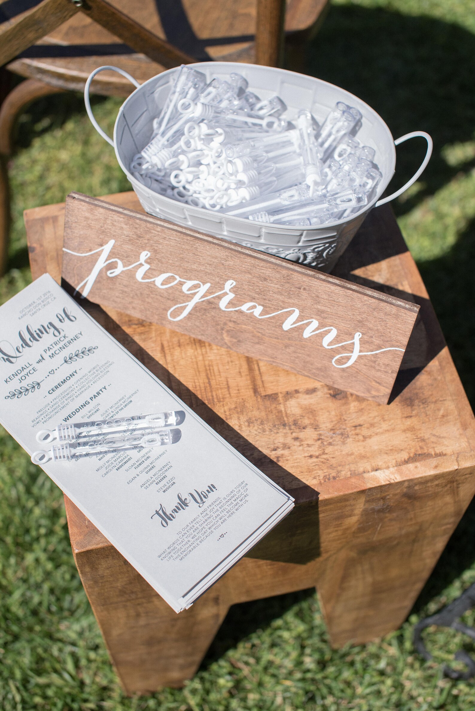 Programs Sign Wooden Wedding Signs Wood nc | Etsy