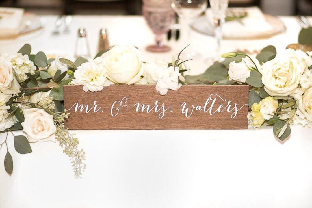 Name Sign, Family Name Sign, Mr and Mrs Signs, Mr and Mrs, Mr Mrs Table ...