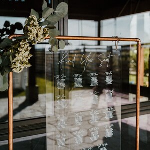 Wedding Seating Chart Sign, Acrylic Escort Boards, Seating Board ...